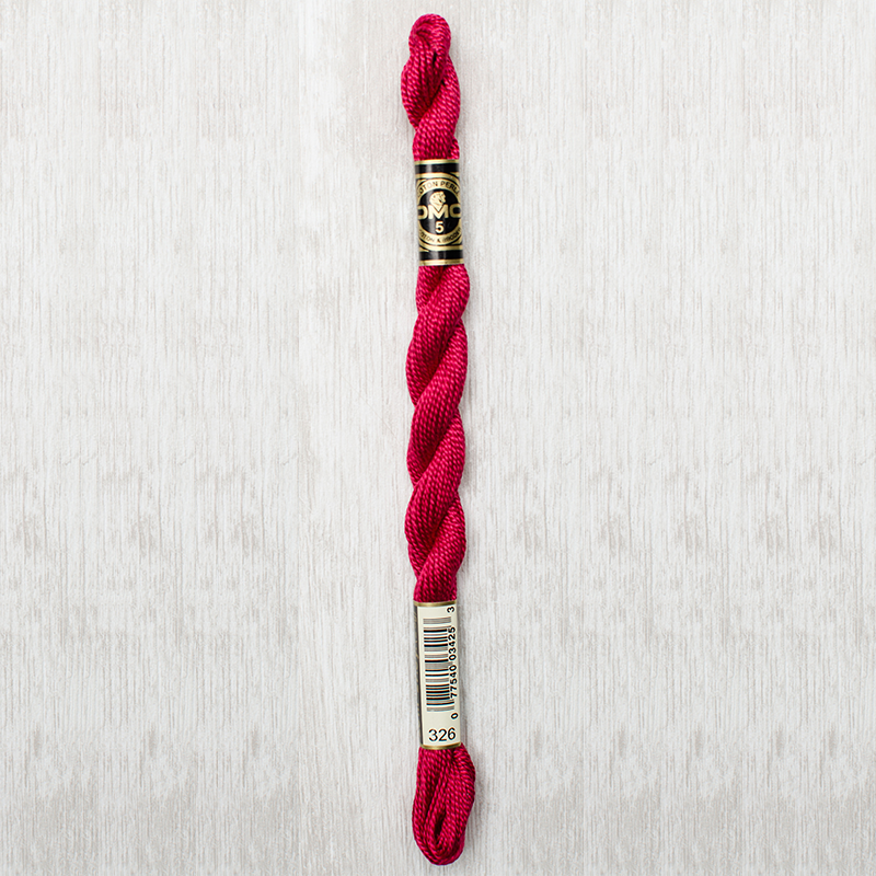 DMC Perle #5 0326 Very Dark Rose | theembroideryden.com.au